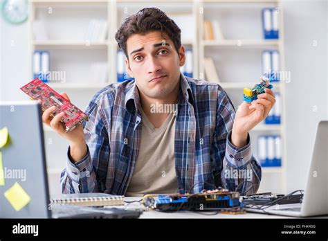 Computer Hardware Repair And Fixing Concept By Experienced Techn Stock Photo Alamy