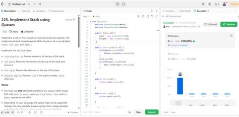 100daysofcode day38 leetcode datastructures stackusingqueue