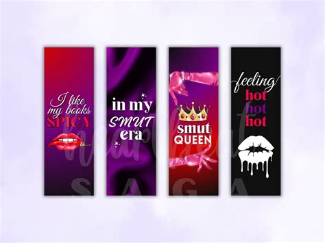 Smut Printable Bookmarks Printable Bookmarks Spicy Reader Funny Bookmarks Digital Download