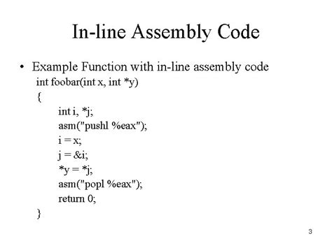 Homework Inline Assembly Code Machine Language Program Efficiency