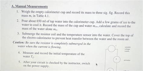 Solved C Data AnalysisA Manual Measurements Weigh The Chegg