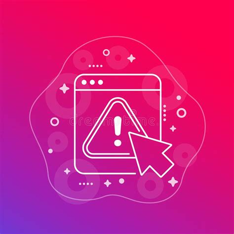 Warning Pop Up Window Pixel Art Stock Vector Illustration Of Problem