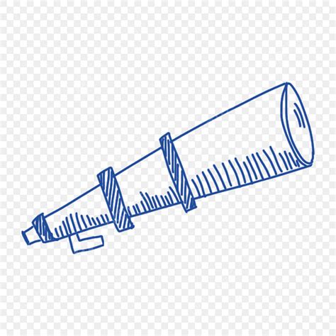 손으로 그린 선 그리기 학생 일러스트 용품 망원경 그림 손잡다 만화 푸른색 Png 일러스트 및 Psd 이미지 무료 다운로드 Pngtree