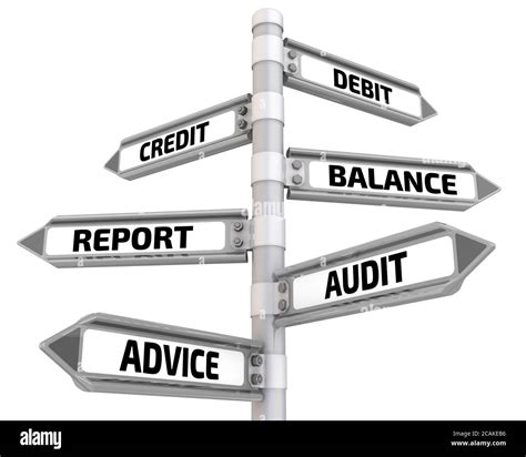 Debit Credit Balance Report Audit Advice Road Signs With