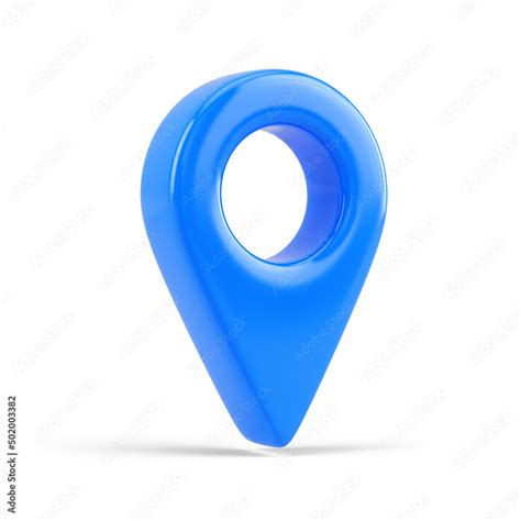 Blue Pointer Icon Location Symbol Isolated On White Gps Travel Navigation Place Position