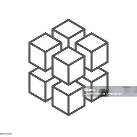 기하학적 3d 물체 착시 현상 벡터 그림 3d 큐브 아이디어 0명에 대한 스톡 벡터 아트 및 기타 이미지 0명 3차원 형태 각도 Istock