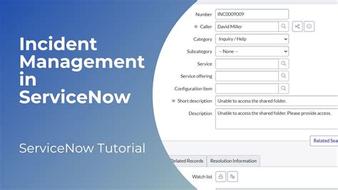 Incident Management In ServiceNow YouTube