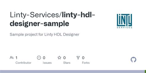 Github Linty Serviceslinty Hdl Designer Sample Sample Project For Linty Hdl Designer