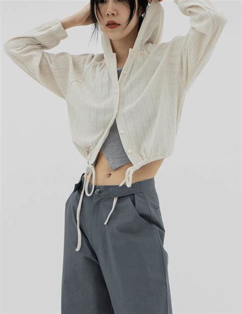 N Mored Wit String Hooded Cardigan Codibook