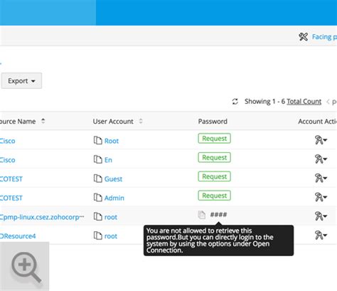 Control de acceso de contraseñas ManageEngine Password Manager Pro