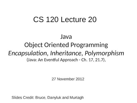 Ppt Java Object Oriented Programming Encapsulation Inheritance