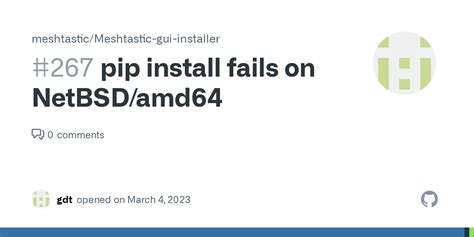 Pip Install Fails On Netbsdamd64 · Issue 267 · Meshtasticmeshtastic