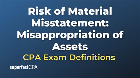 Risk Of Material Misstatement Misappropriation Of Assets Cpa Exam