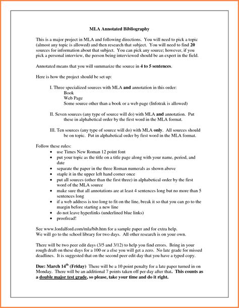 Mla Bibliography Example And Citations