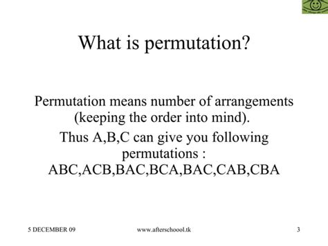 Basics Of Permutation And Combination PPT