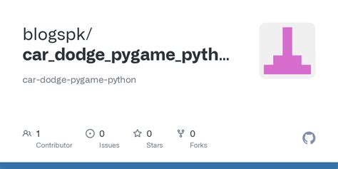Github Blogspkcardodgepygamepython Car Dodge Pygame Python