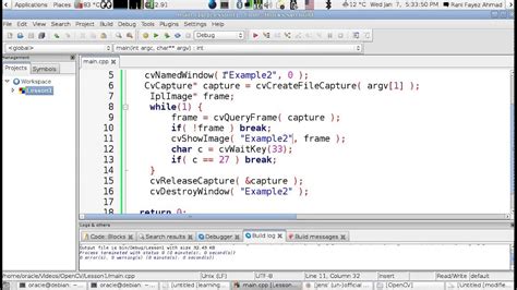 Opencv Using C Lesson 5 Displaying The Frames Of A Video Arabic Version Youtube