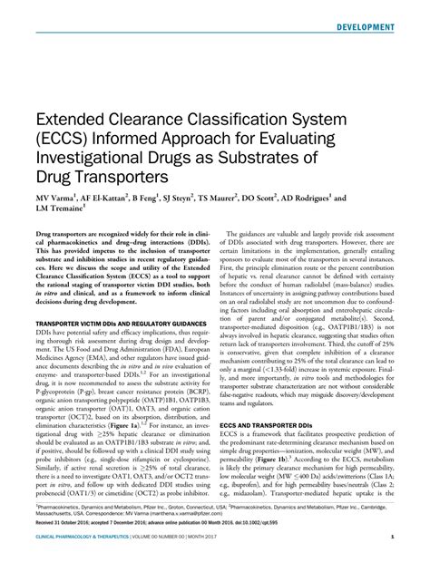Pdf Extended Clearance Classification System Eccs Informed Approach For Evaluating