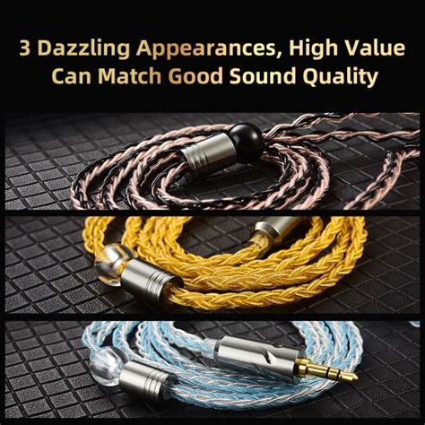 Qkz T1 Earphone Cable Original Qdc Copper Silver Plated Upgrade Wire 3