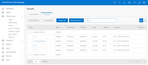 File System Asset Discovery Dell Powerprotect Data Manager File System Backup And Recovery