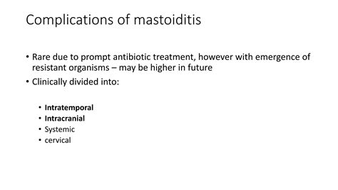 Complications Of Mastoiditis Pptx