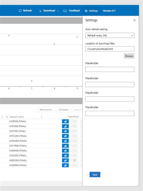 add settings to webui · issue 1337 · microsoft nni · github