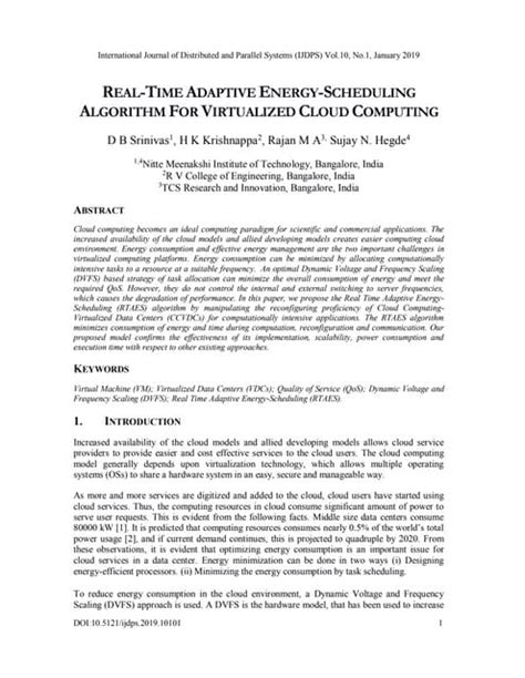 Real Time Adaptive Energy Scheduling Algorithm For Virtualized Cloud