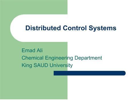 Ppt Distributed Control Systems Powerpoint Presentation Free