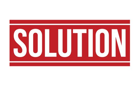 Solution Rubber Stamp Red Solution Rubber Grunge Stamp Seal Vector