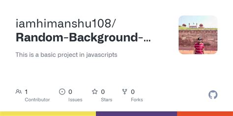 Github Iamhimanshu108random Background Color Generate This Is A Basic Project In Javascripts