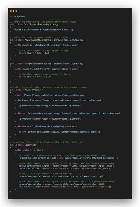 Dhiraj Poojary On Linkedin Strategypattern Csharp Designpatterns
