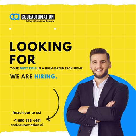 Codeautomationai Llc On Linkedin Wearehiring Techcareers