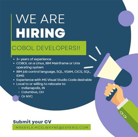 Makayla Bedford Mba On Linkedin Hiring Cobol Coboldeveloper Techcareers W2