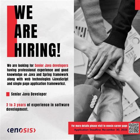 Javadeveloper Javadeveloperjobs Wearehiring Enosis Solutions