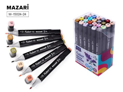 Набор маркеров для скетчинга 24цв Fantasia Grey Pastel Colors двусторон 3 0 6 2мм ЭлимКанц