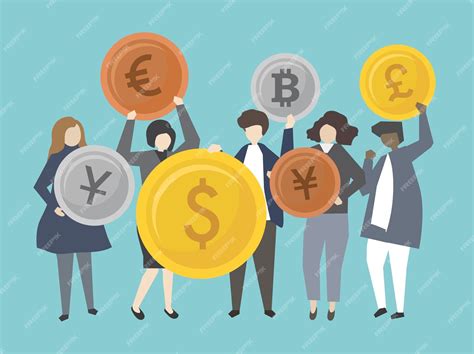 돈 일러스트와 함께 사업 사람들과 은행 무료 벡터