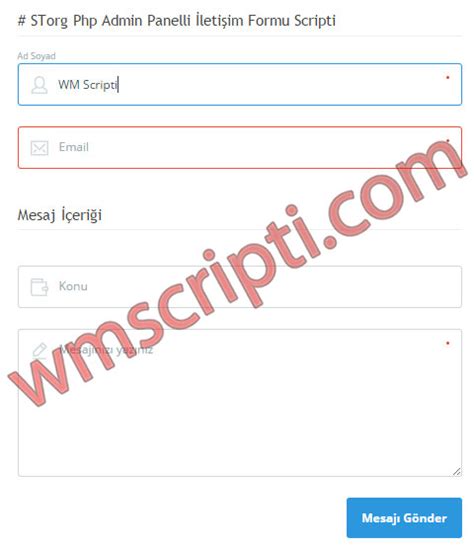 Storg Yönetim Panelli İletişim Formu Wm Scripti Scripti Script Indir Php Script Indir Asp