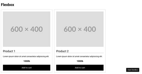 css flexbox grid media query codesandbox