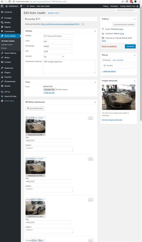 Images Attached To A Custom Post Type Meta Box