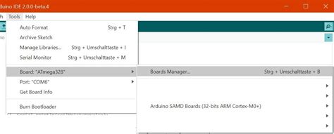 Empty Entries In Tools Board Menu And Board Options Missing In The Menu Issue