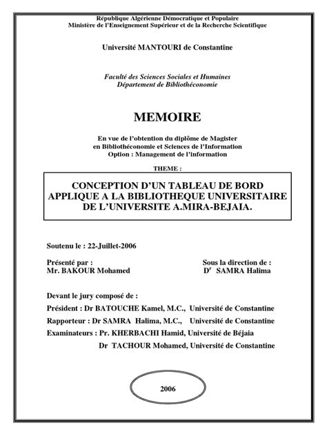 Pdf Conception D Un Tableau De Bord Dokumentips