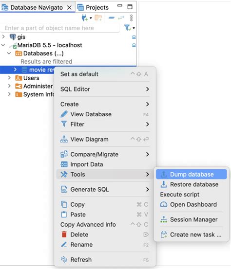 how to backup and restore your database in dbeaver we love open