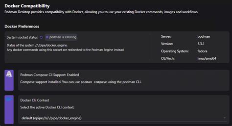 Managing Docker Compatibility Podman Desktop