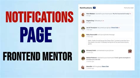 Notifications Page Frontend Mentor Challenge Javascript Project