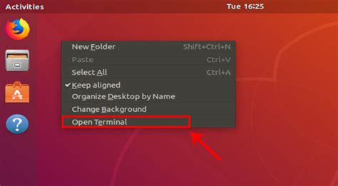 Linux Ubuntu Open Terminal