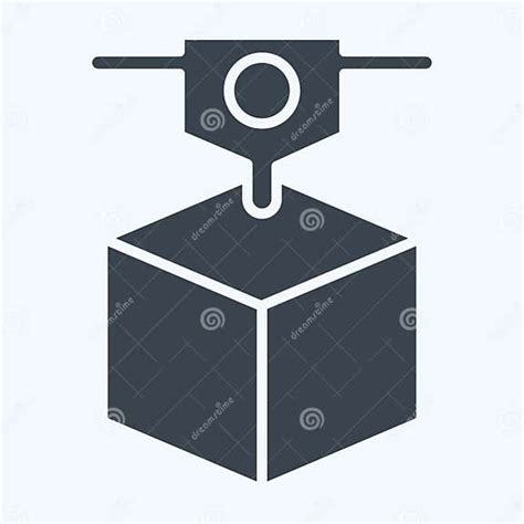 Icon 3d Printing Related To 3d Visualization Symbol Glyph Style Simple Design Editable Stock