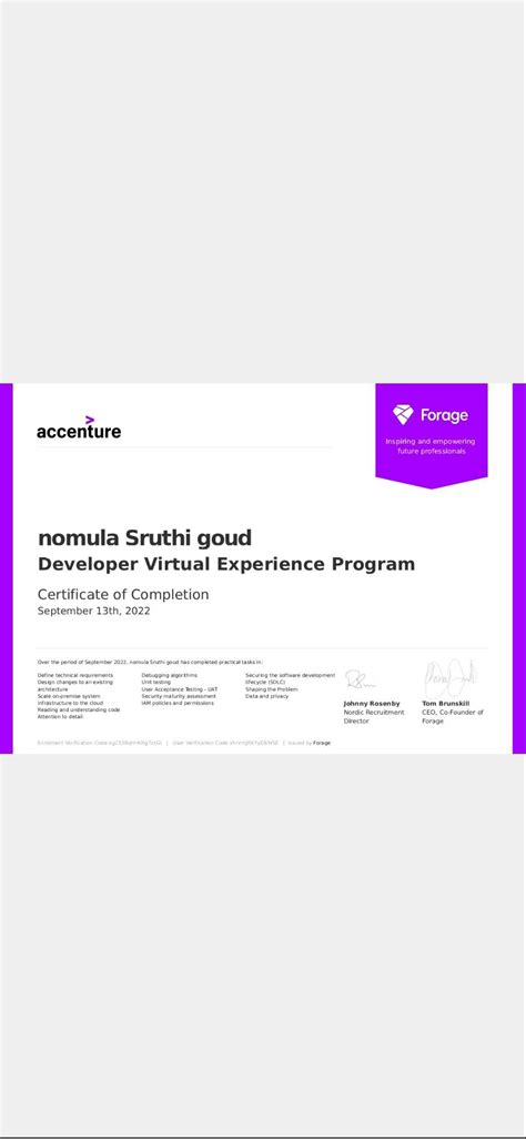 N Sruthi Goud On Linkedin Accenture Forage