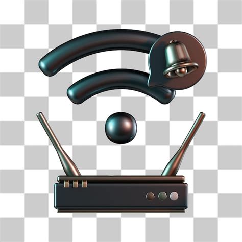 Premium Psd Wifi Notification Alert 3d Icon