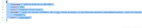 Could Not Execute Statement； Sql Na ； Nested Exception Is Org