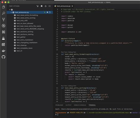 test explorer not showing up when you open news · issue 4982 · microsoft vscode python · github